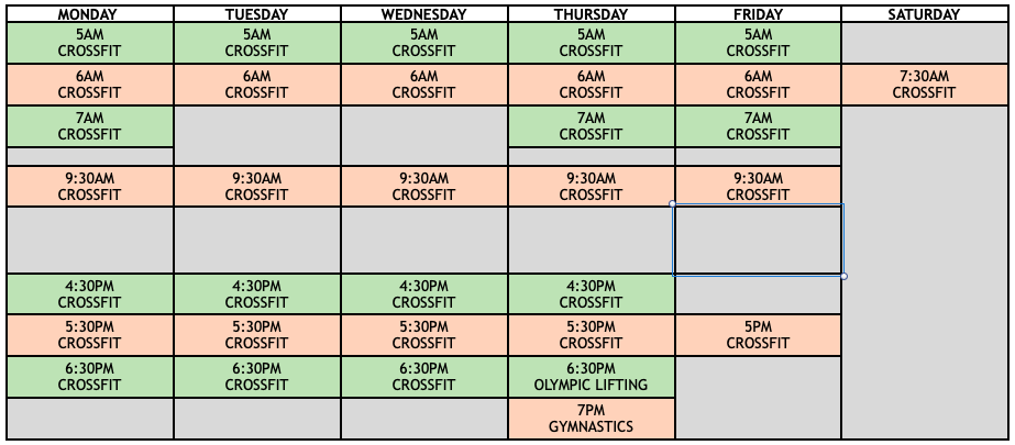 Timetable
